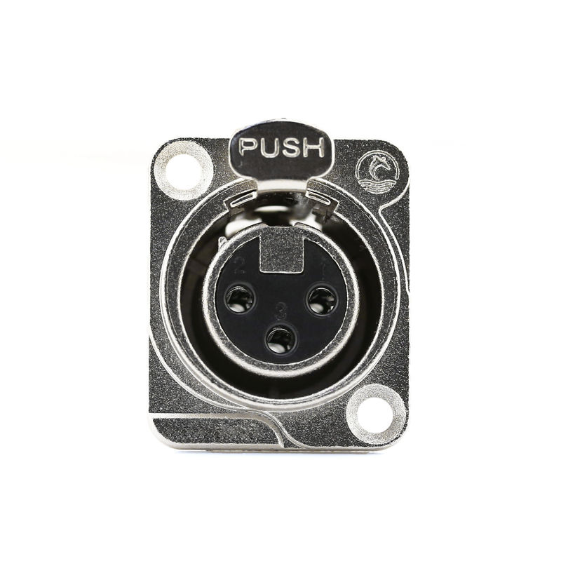 3 Pin XLR Audio Connector D Size Metal XLR Chassis LC3FD 3 Pin XLR Female Connector