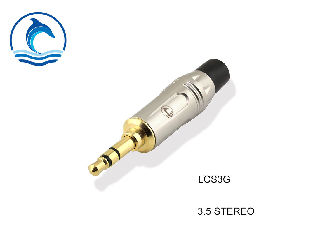 3.5 Male Digital DIY Audio Connector LCS3G With Precision Machined Contacts