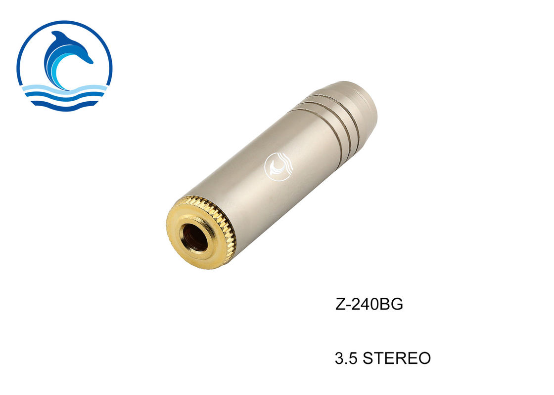 1/8" Stereo Plug Gold Audio Connector Z-240BG , 3.5 Microphone Connector