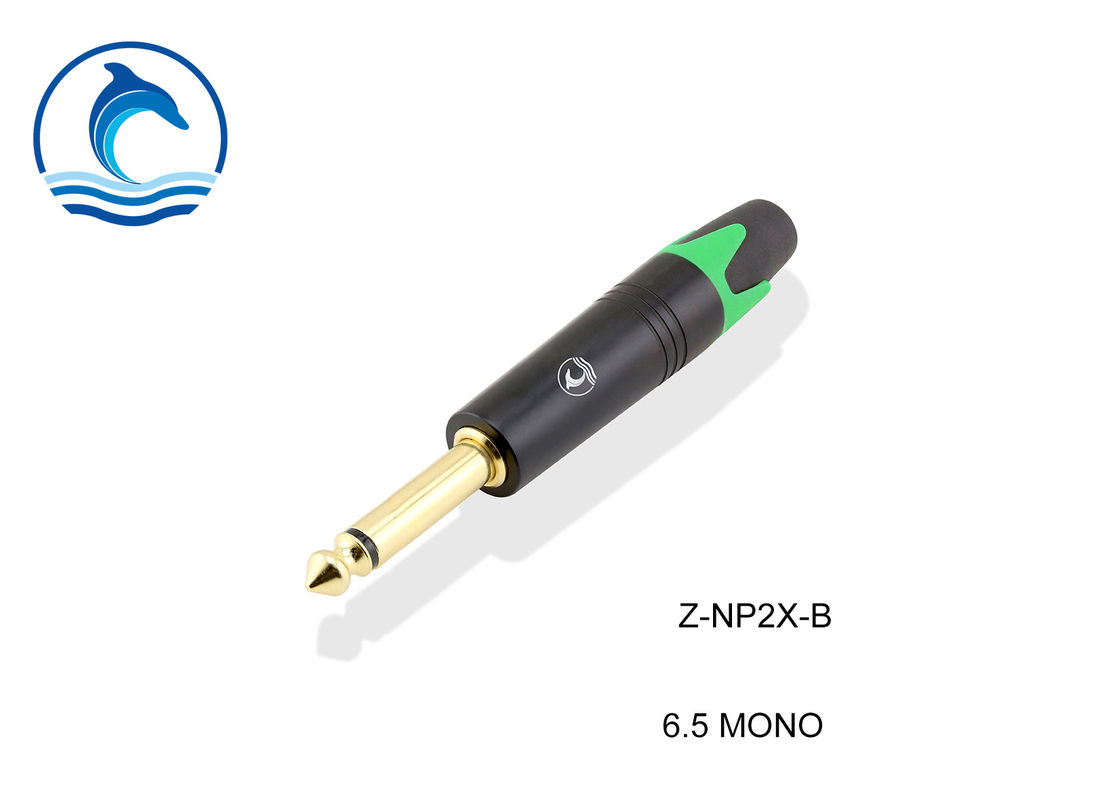 6.35 Mono TR Video Connector 2 Pole Mono Male Plug , 6.35 Stereo Power Amplifier Plug Z-NP2X-B