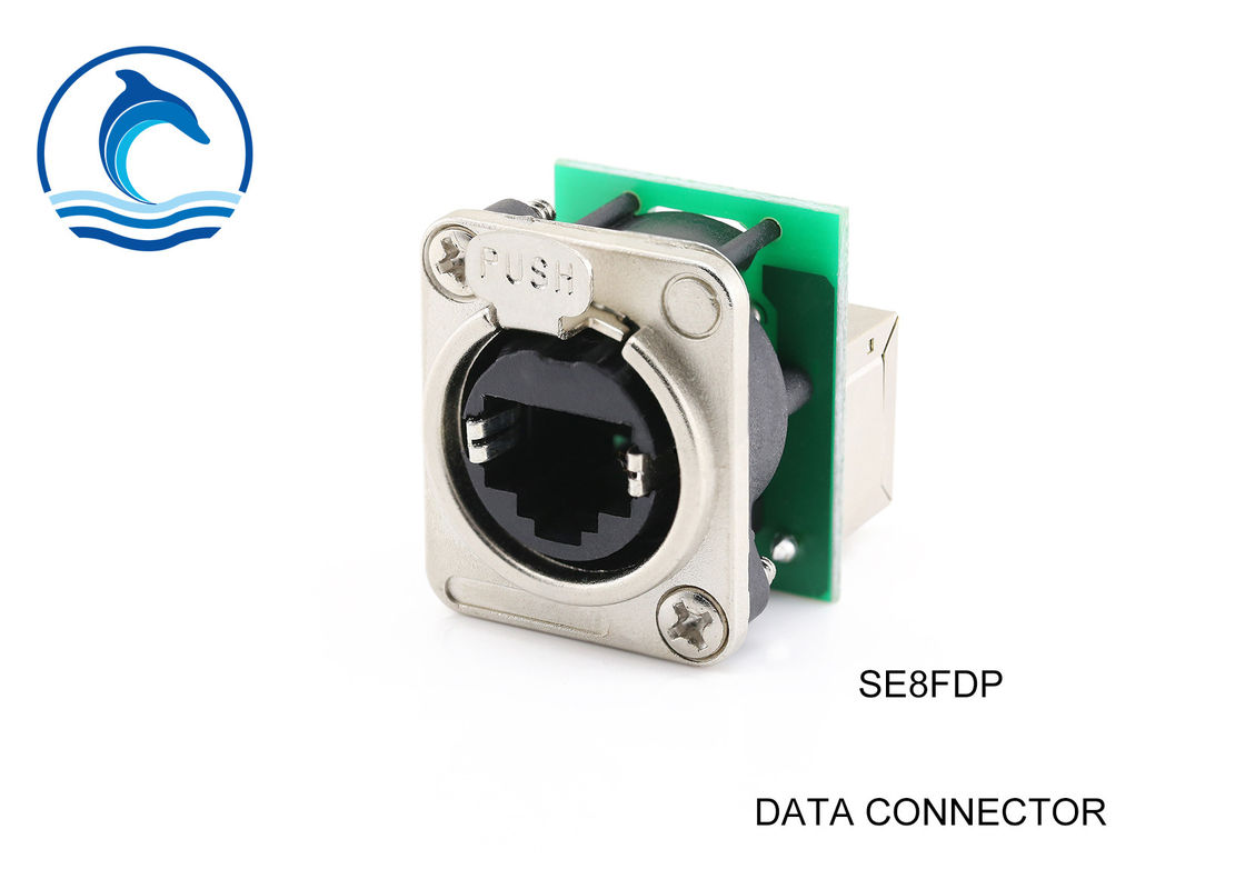 CAT5E Digital Data Connector SE8FDP D Type Feed Trough Chassis RJ45 Adapter For CAT5E