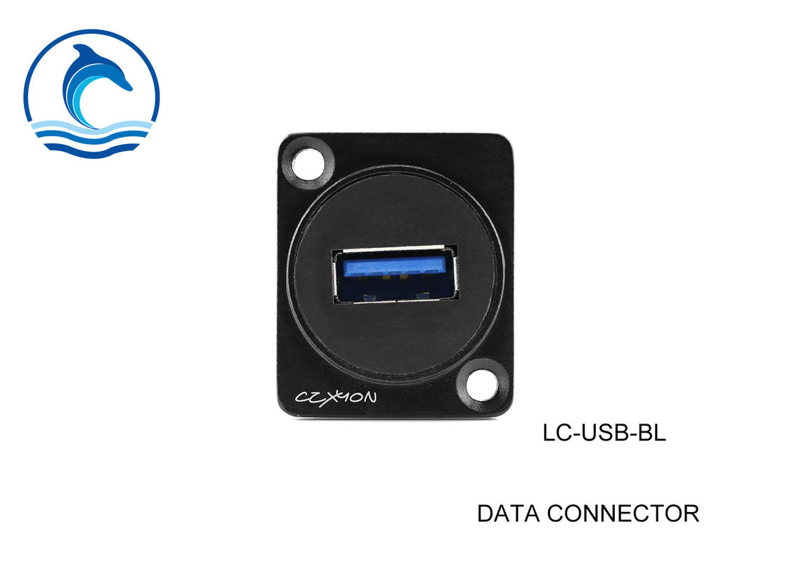 USB 3.0 Female Digital Data Connector LC-USB-BL D Size Feed Through Chassis USB 3.0 Adapter