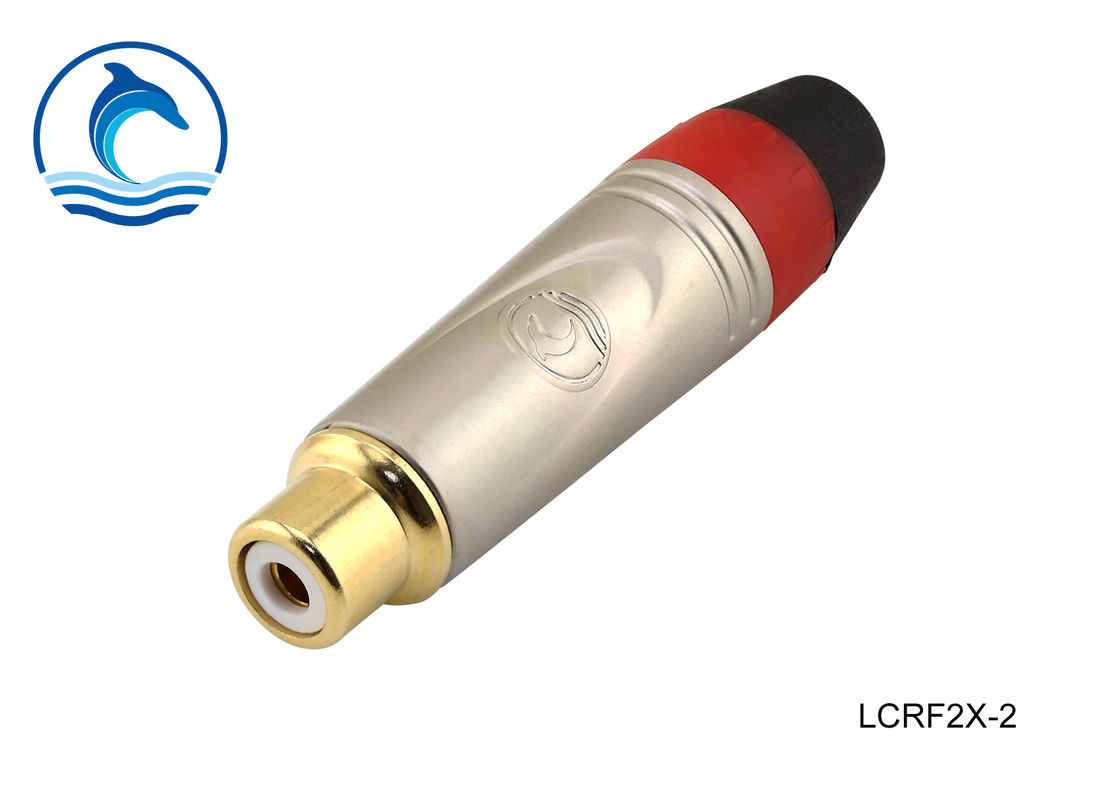 LCRF2X-2 Audio Video RCA Female Connector Zinc Alloy Body For Audio Equipment