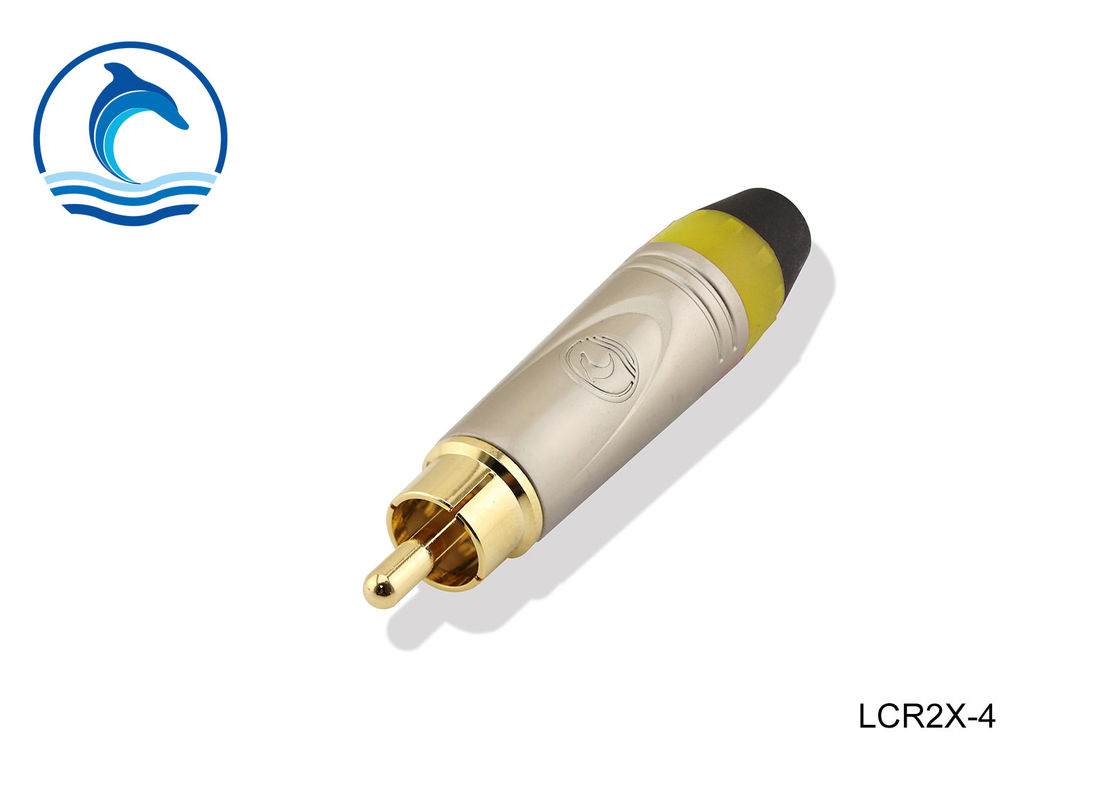 LCR2X-4 RCA Jack Connector Zinc Alloy Body For Screwing Speaker Cable