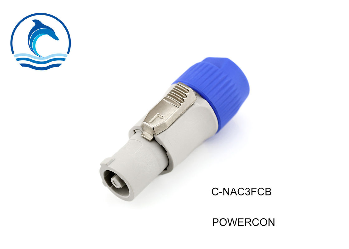 White NAC3FCB Powercon Connector 20A Cable Connector 3 Pole Powercon Connector Plug