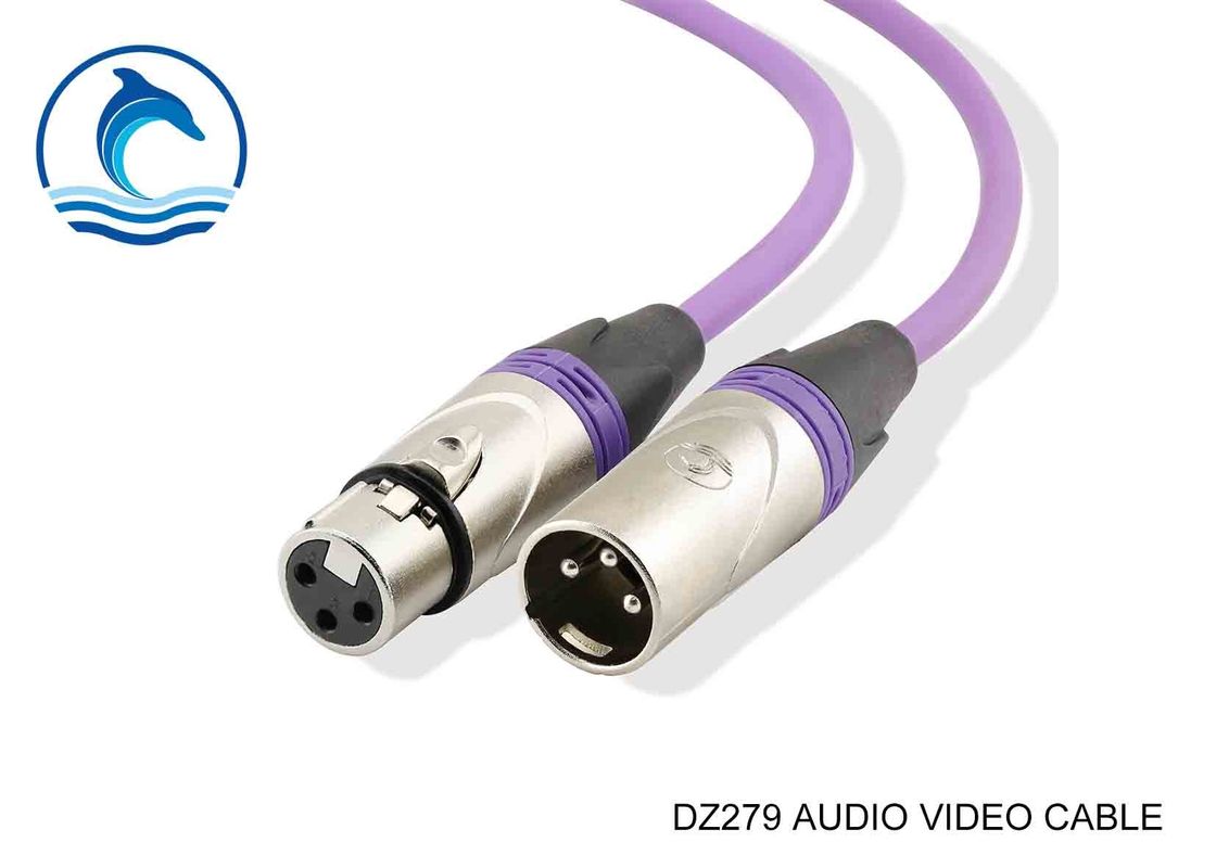 DZ279 Digital Audio Video Cable For XLR 3 Pin With Tin Plated Copper Spiral Shielding