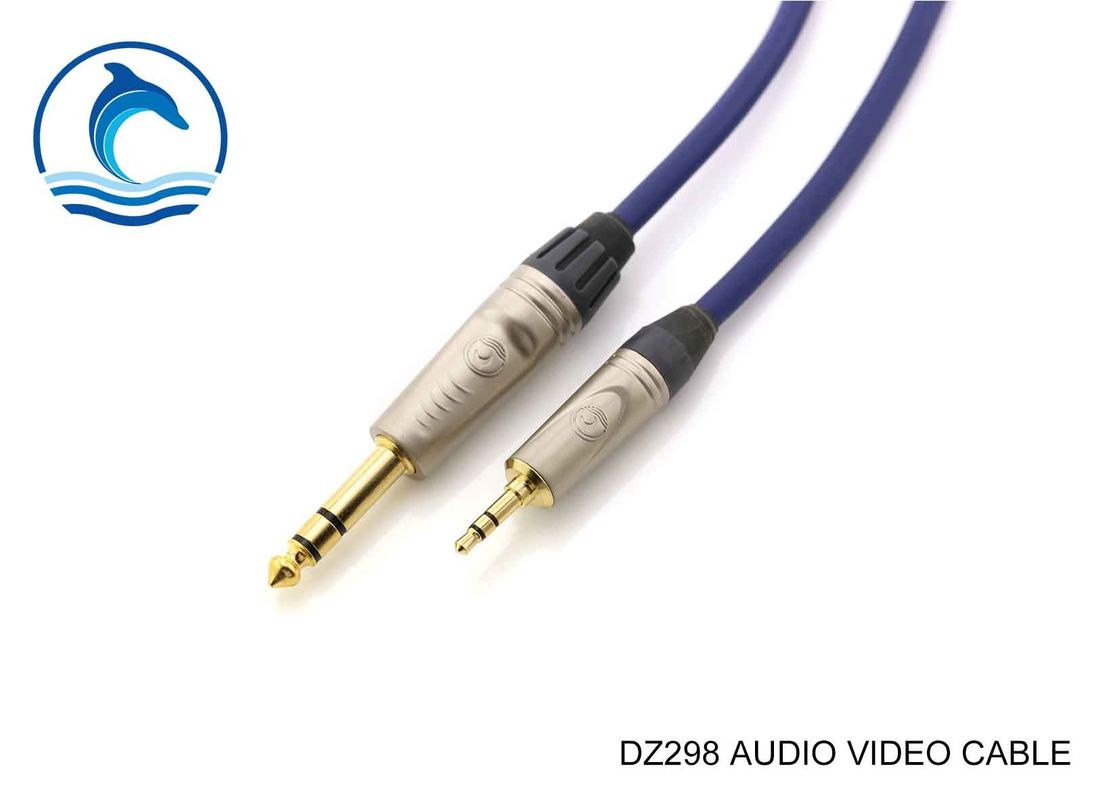 3.5mm Male Plug Audio Visual Cable Good Flexibility With 6.5mm Stereo Male Plug