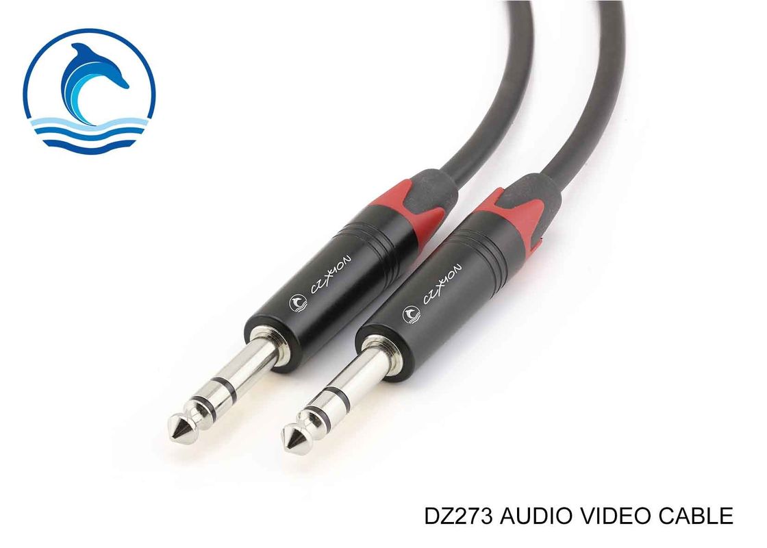 6.35mm Connector Audio Visual Cable DZ273 Double 6.35mm Stereo Plug Design