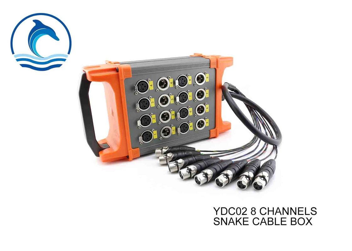 8 Channel Snake Cable Box XLR Stage Snake Cable Reel Box Matte PVC Overall Outer Jacket