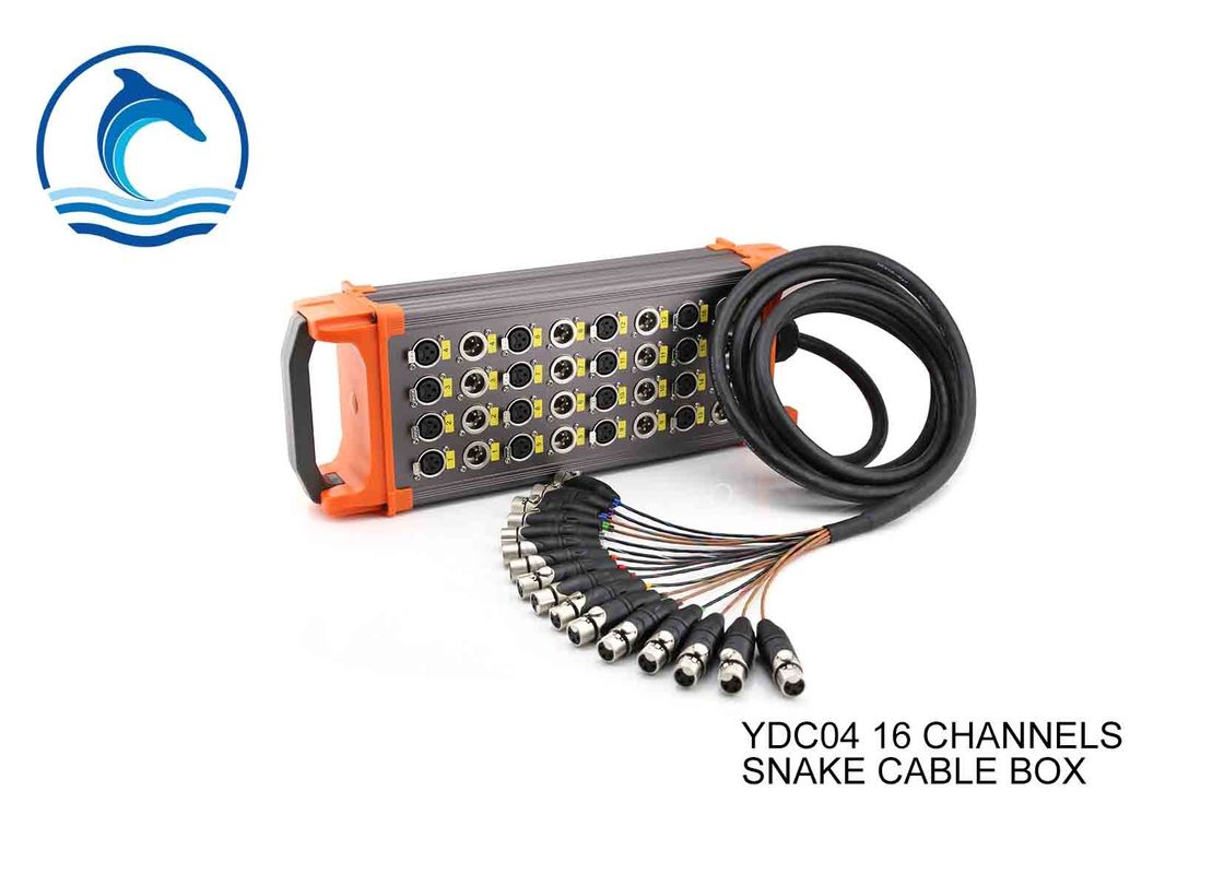 YDC04 16 Channel Snake Cable Box XLR Snake Box , Audio Snake Cable With Stage Box 50ft