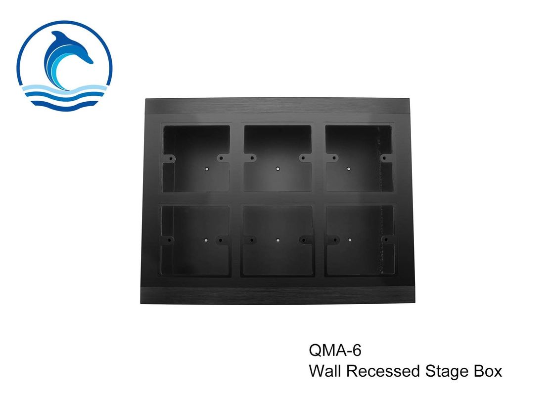 QMA-6 24 Sockets Wall Recessed Stage Box Aluminum Alloy Materials Highly Durable