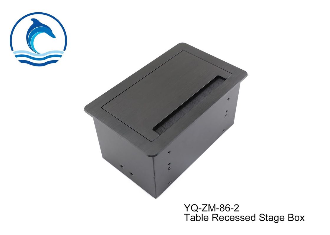 Aluminium Alloy Multicore Stage Box YQ-ZM-86-2 Table Mounted Outlet Box