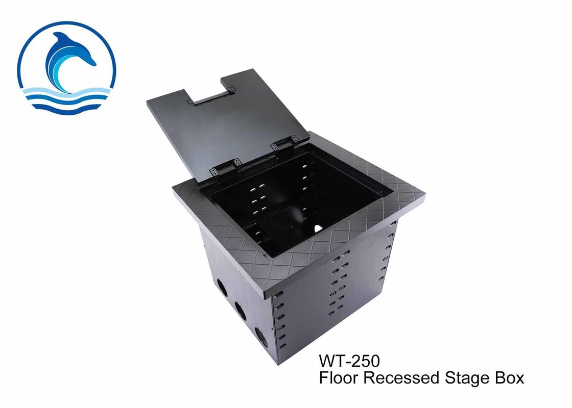 Aluminium Alloy Floor Mounted Outlet Box , Floor Socket Box WT-250 16 Sockets