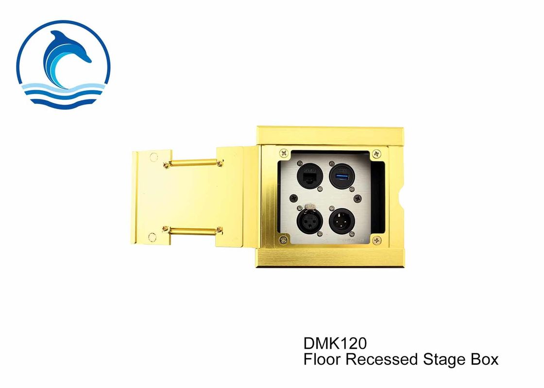 DMK120 Recessed Stage Box 5mm Stainless Panel With Premium Quality Connectors