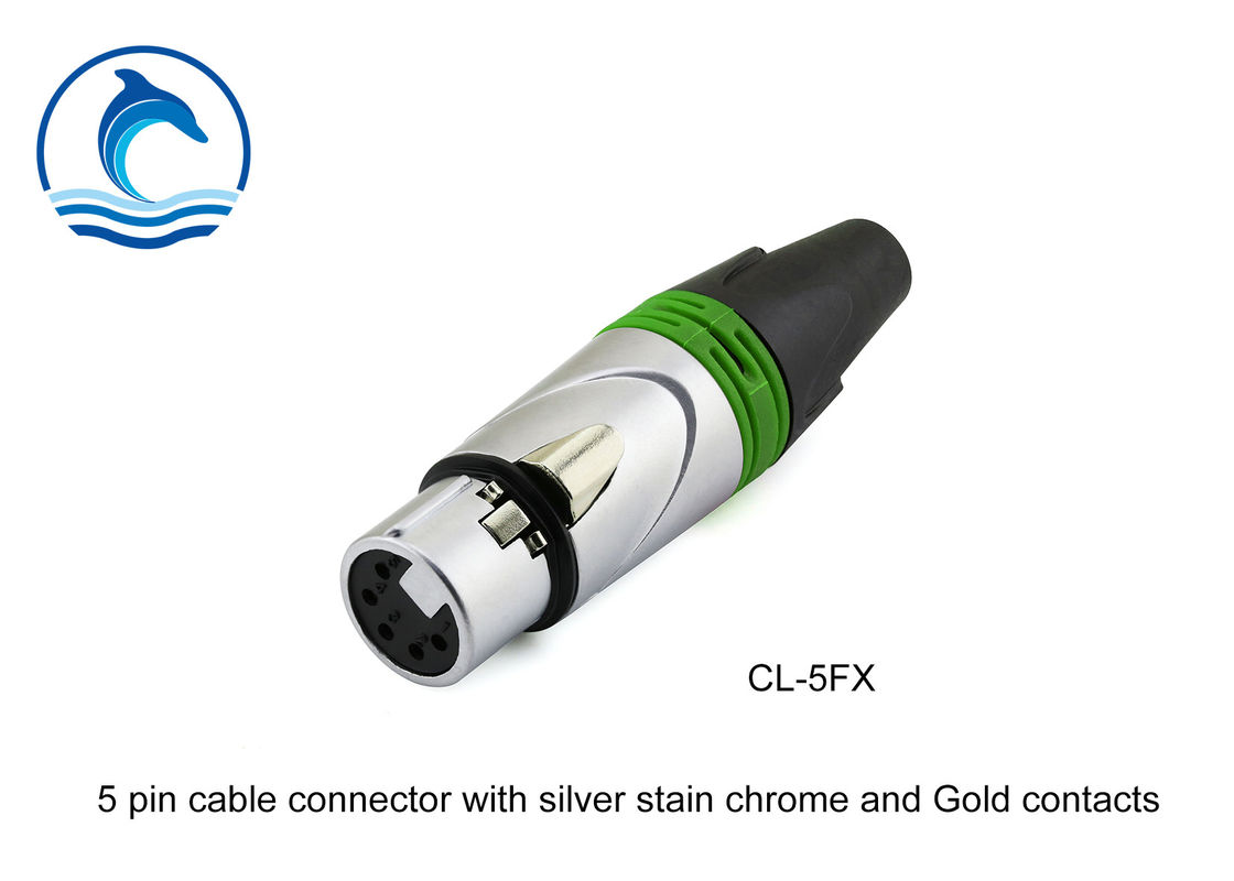 5 Pin XLR Audio Connector LC5FX XLR Input Connector Female Connector Nickel Contact