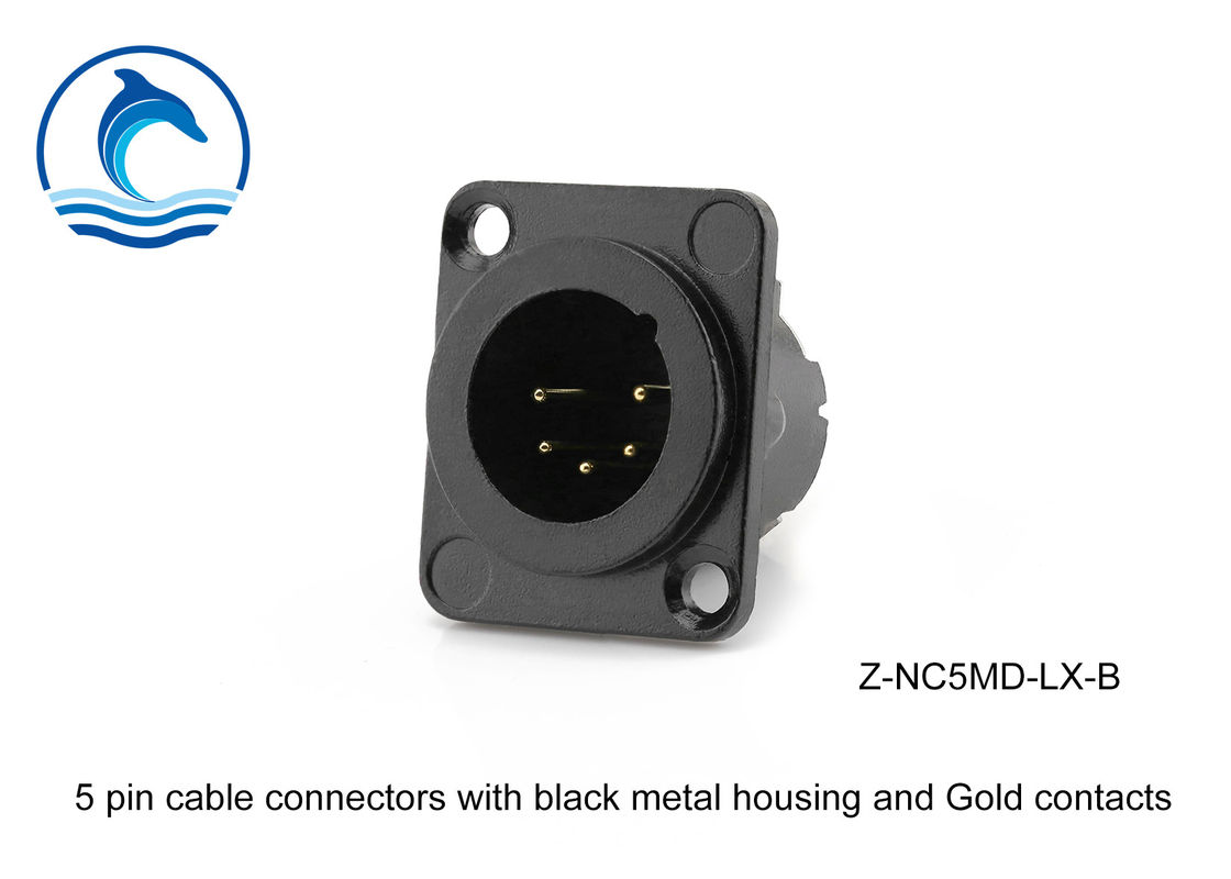 5 Pin XLR Audio Connector Metal Body XLR Chassis Z-NC5MD-LX-B XLR Input Connector