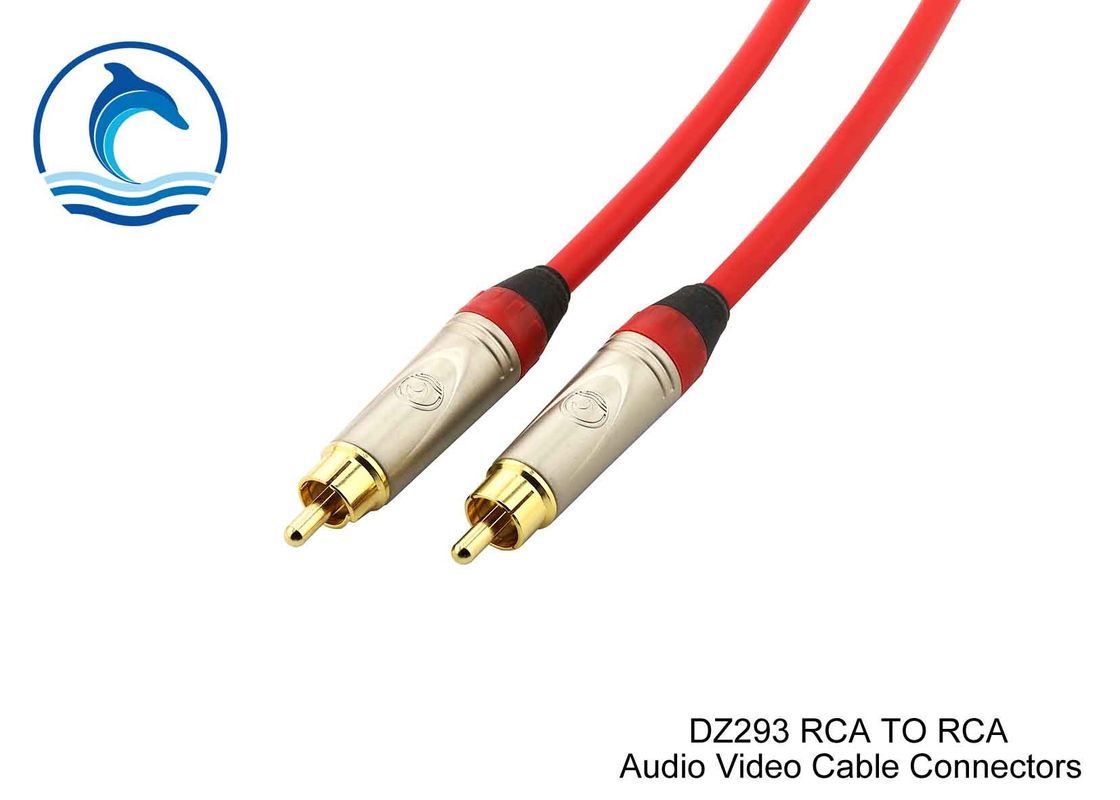 DZ293 Audio Video Cable Connectors RCA To RCA Connector , RCA Phono Connector