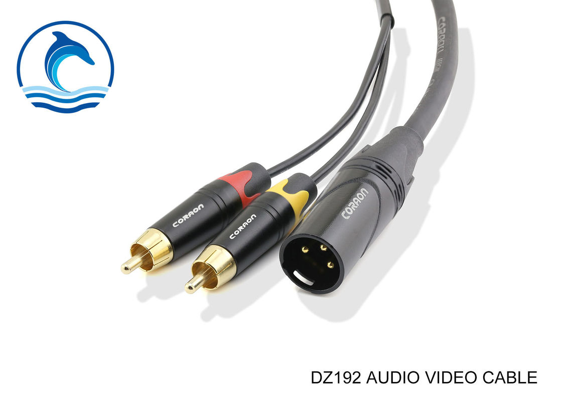 Twisted Pair Shielded Rca Audio Video Cable DZ192 XLR Bridge Bridging Adaptor Cable
