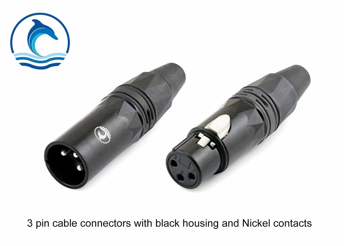 Male 3 Pin XLR Audio Connector Audio Cables And Connectors CL-3MXB