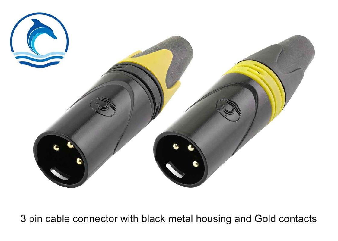 Male 3PIN XLR Series Speaker Output Connector LC3MX-B With ROHS Standard