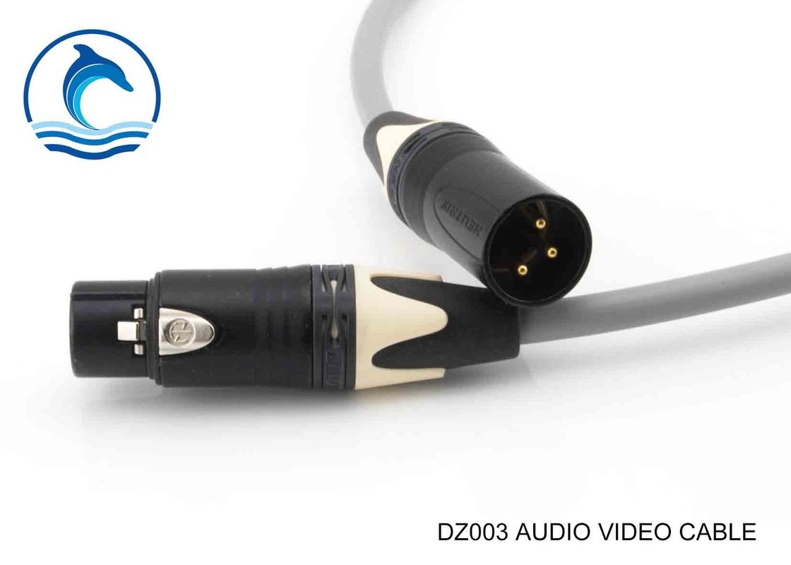 Male To Female Audio Video Cable With Canare Cable L-4E6 Gold Connectors