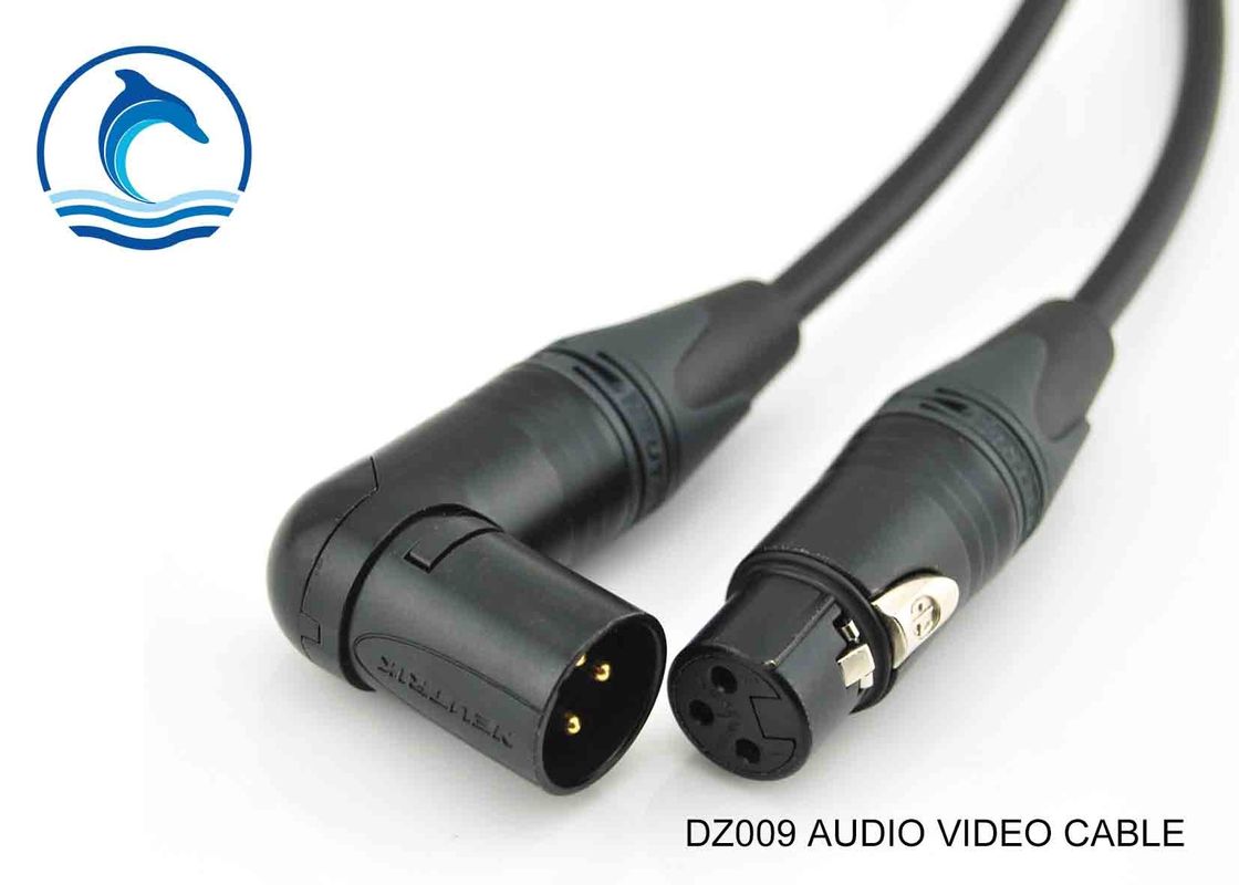 Digital Audio Cable Canare L-2T2S With NEUTRIK Angled XLR F To Angled XLR M