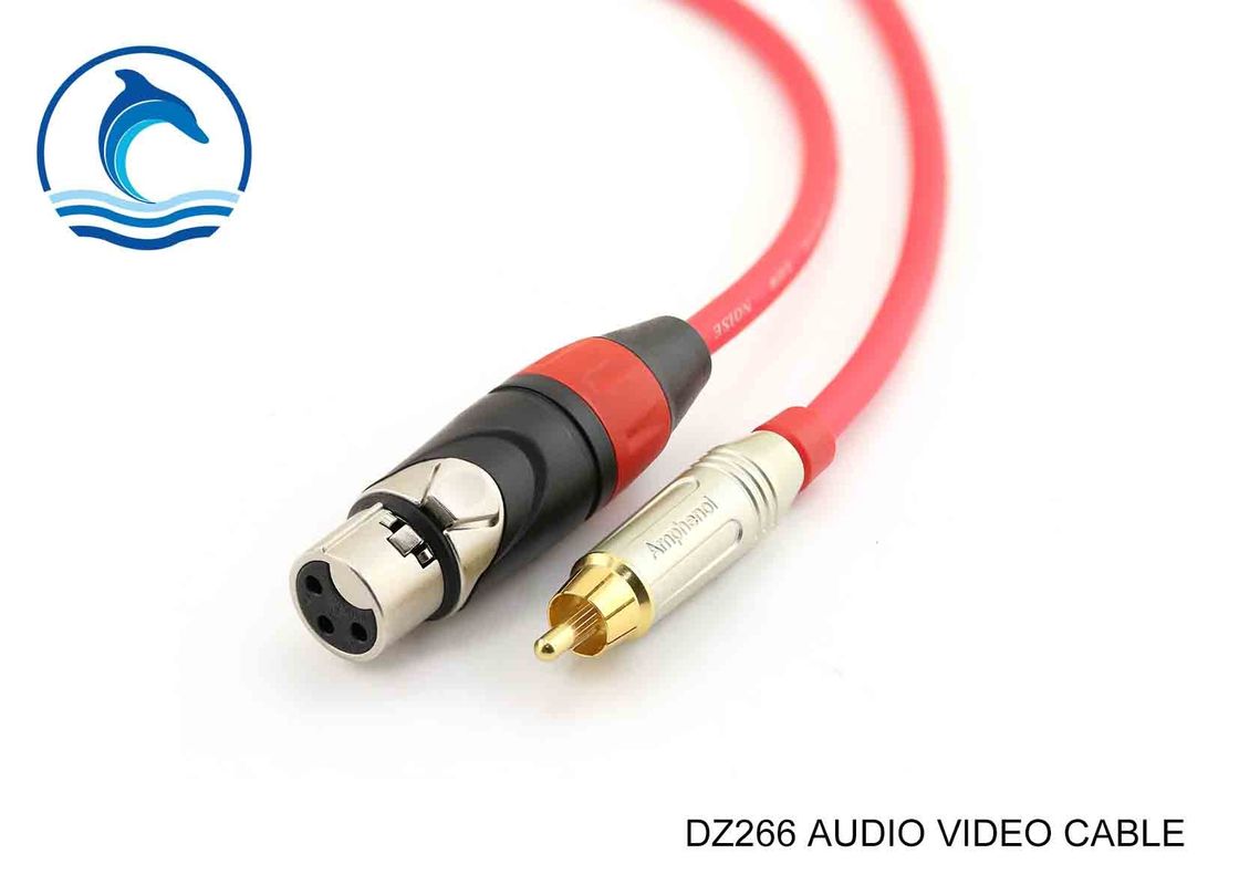 DZ266 XLR Male To RCA Male Cable 6 Feet / Black Audio Speaker Connectors