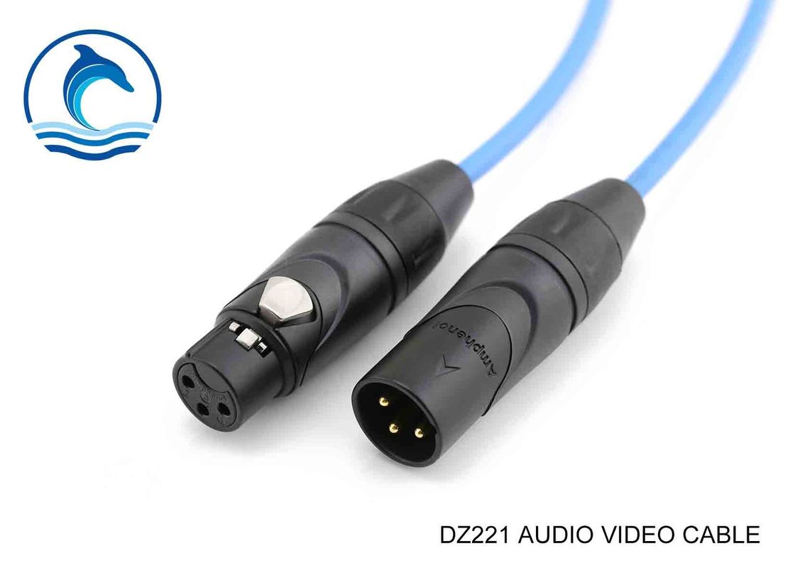 XLR Male To XLR Female Black Audio Video Cable 25ft For Speaker