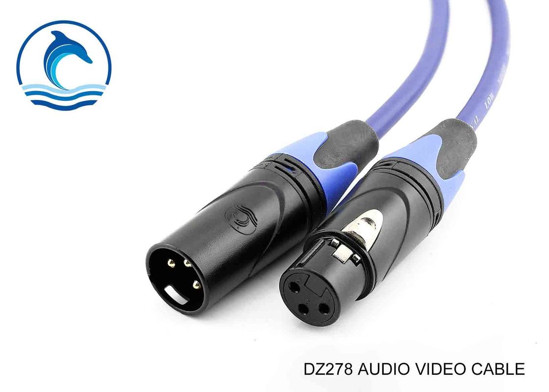 Black 3 Pin XLR Male To Female Audio Video Cable Connector Microphone DMX Cable