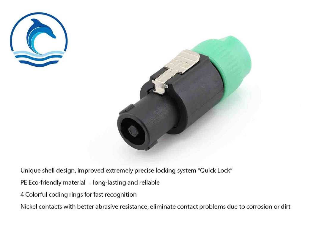 2 Pin Speakon Power Connector / Audio Cable Connector For Loudspeaker