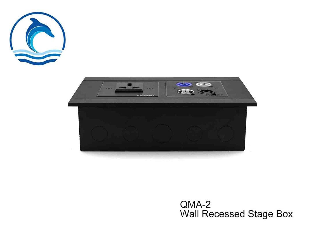 In-Wall Recessed Low-Voltage Box for audio cable connectors and audio video extension cable