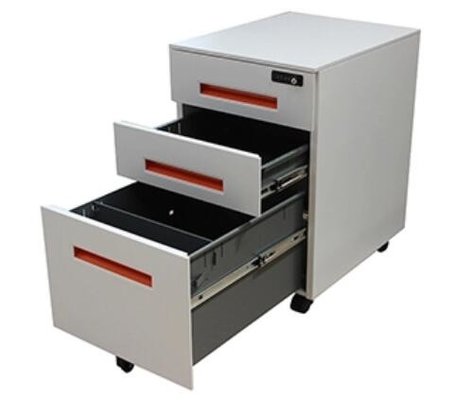 Customized Color 3 Drawer Vertical Metal File Cabinet Strong Anti - Corrosion Ability