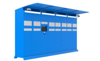Secure Electronic Parcel Lockers Wooden Carton White / Black Folding Lock