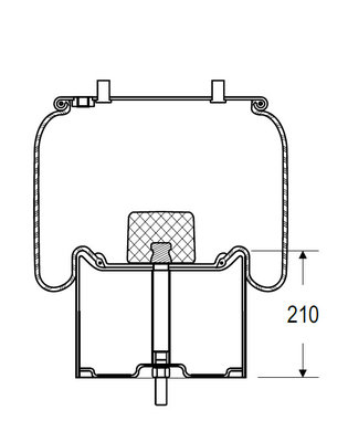 Truck Rolling Lobe Air Spring , Firestone Sleeve Air Bag W01-095-0500