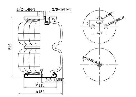 Air Bags Suspension Air Lift D2500 2500lb Reducing Vibration Air Ride Suspension For Pickup Trucks