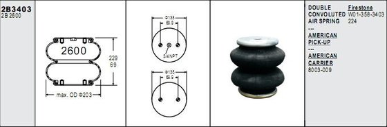 Reliable Air Ride Suspension Air Bags Double Bellow For Car Tuning / Modify