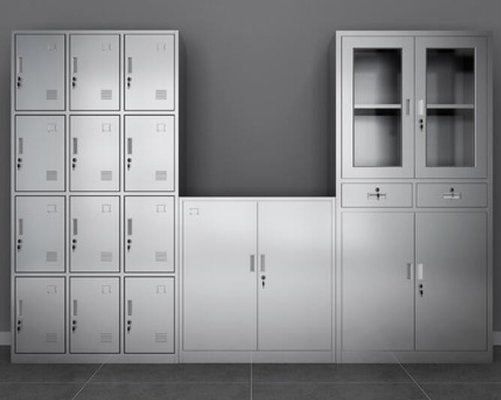 High Strength Metal Vertical File Cabinets Environmental Powder Coating