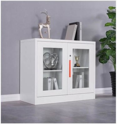 Anti - Rust Lockable Steel Storage Cabinets , Lockable Steel Cupboard With Glass Door