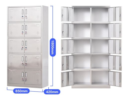 Waterproof Lockable Steel Storage Cabinets , Metal Office Storage Cabinets