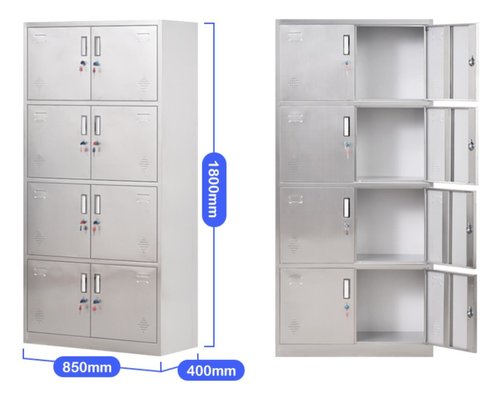4 Door Lockable Steel Storage Cabinets Fireproof Modern Metal Office Furniture