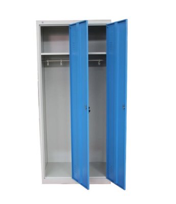 Bright Color Steel Double Door Storage Cabinet Eco Friendly Plastic Powder Surface Coating