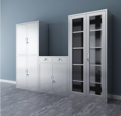 Non - Toxic Metal Lockable Storage Cupboards 4 Door Spray Uniformity Surface