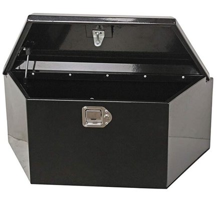 Abrasion Resistant Black Trailer Tongue Tool Box Large Weight Capacity