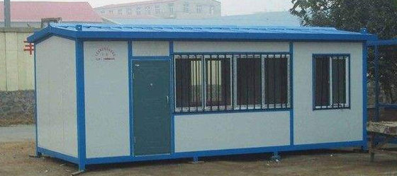 Blue Movable Container House Warm - Keeping Suitable For Outdoor Building