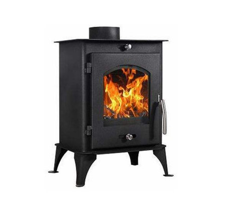 Graphite Color Free Standing Wood Burning Stove , Cast Iron Wood Burning Heater