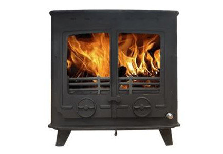 Graphite Color Free Standing Wood Burning Stove , Cast Iron Wood Burning Heater