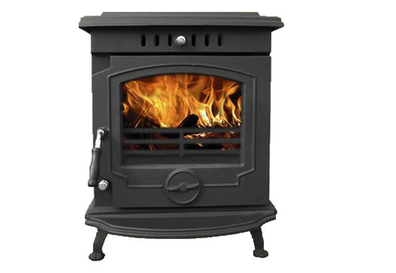 Graphite Color Free Standing Wood Burning Stove , Cast Iron Wood Burning Heater