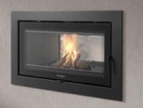 Cast Iron Small Portable Wood Burning Stove Near Stainless Steel Framework