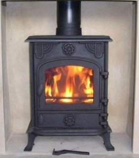 Metal Smokeless Stand Alone Wood Burning Fireplace High Reliability For Home