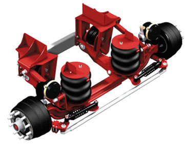 Gas Filled Double Convoluted Rubber Air Bellows D2300 / 2300lb For Smart Suspension System